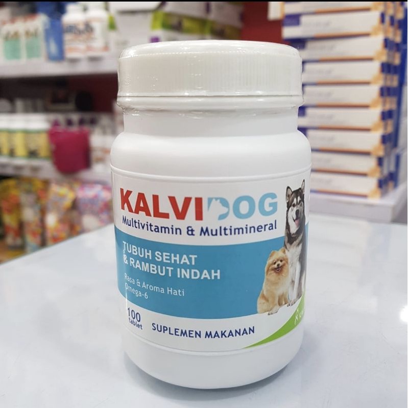 Jual Vitamin KALVI DOG /Suplemen vitamin Anjing Kalvi Dog isi 100 ...