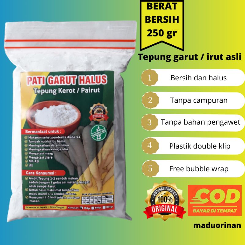 Jual Pati garut asli 250gr untuk obat asam lambung maag alami tepung ...