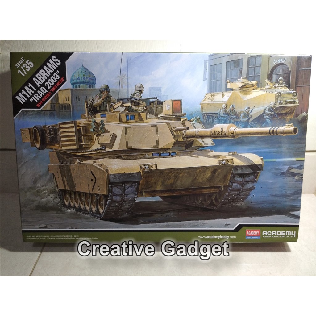 Jual M1 A1 Abrams - US Main Battle Tank M1A1 - Model Kit Academy 1/35 - Iraq War 2003 | Shopee ...