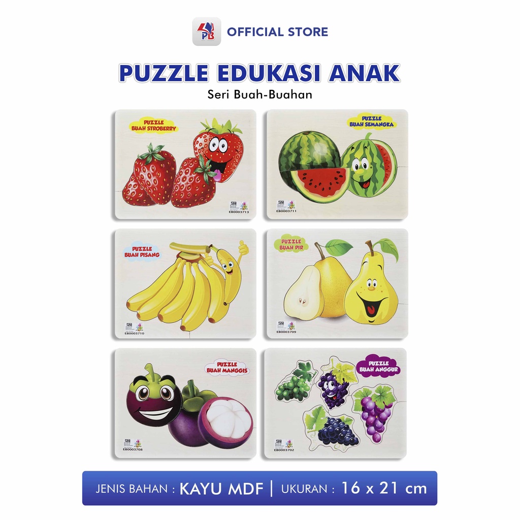 Jual Puzzle Edukasi Anak / Puzzle Kayu / Puzzle Anak Puzzle Buah Anggur ...