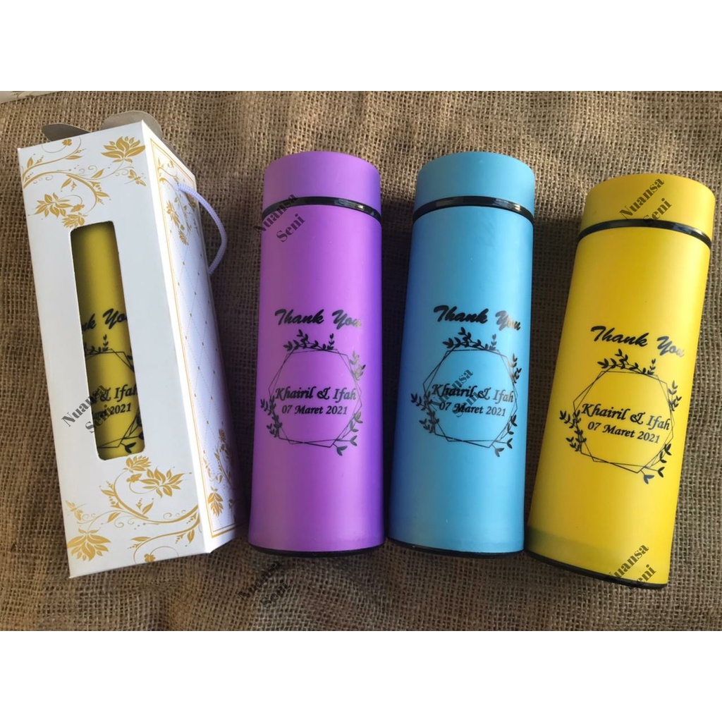 Jual Souvenir Botol Minum 450ml Tumbler Kaca Warna Termos Kaca Six Oup ...