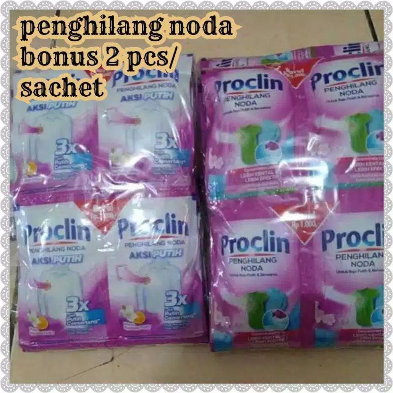 Jual PROCLIN SACHET 1 PACK (ISI 24 PCS) | Shopee Indonesia