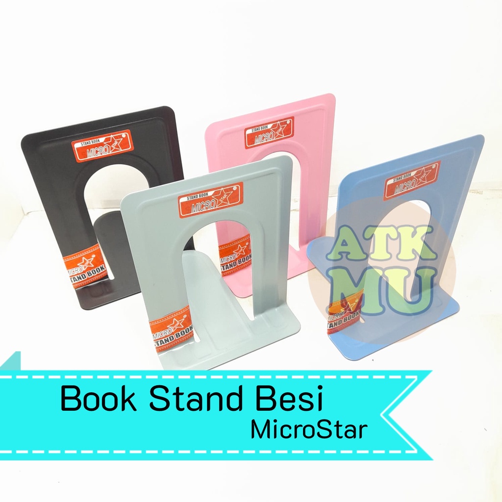 Jual Stand Book MicroStar Sandaran Buku Book End Besi | Shopee Indonesia