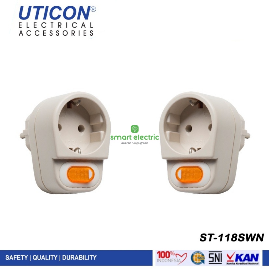 Jual Uticon Stop Kontak Arde Colokan Listrik Steker Saklar Lampu On Off bagus | Shopee Indonesia