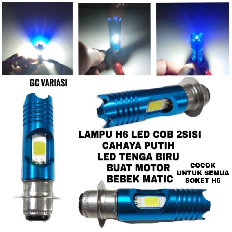 Jual LAMPU DEPAN MOTOR BEBEK MATIC H6 2SISI LED CAHAYA PUTIH/LED H6 UTAMA MOTOR BEBEK MATIC ...