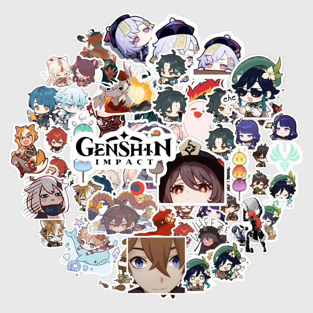 Jual Sticker Tempel "Sticker Pack Genshin Impact 40Pcs" | Shopee Indonesia
