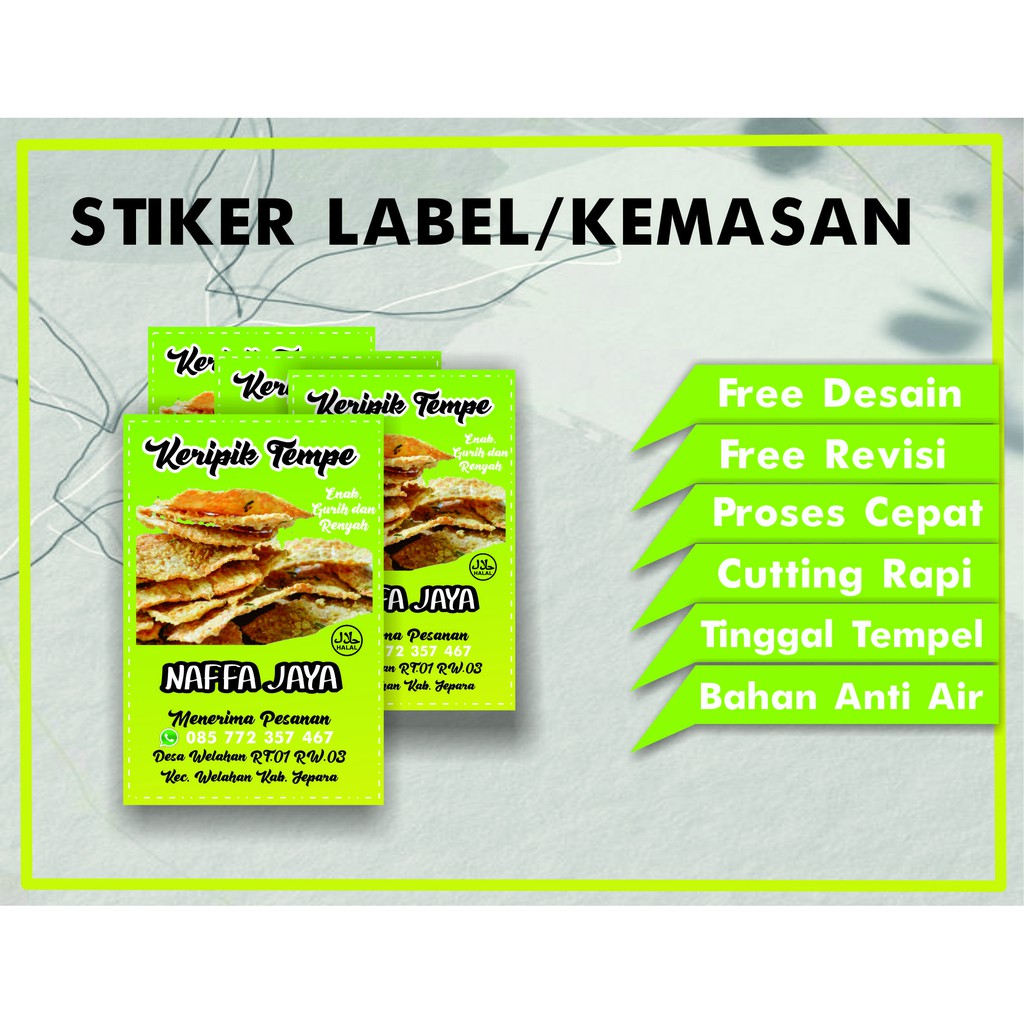 Jual Cetak stiker label produk | Shopee Indonesia