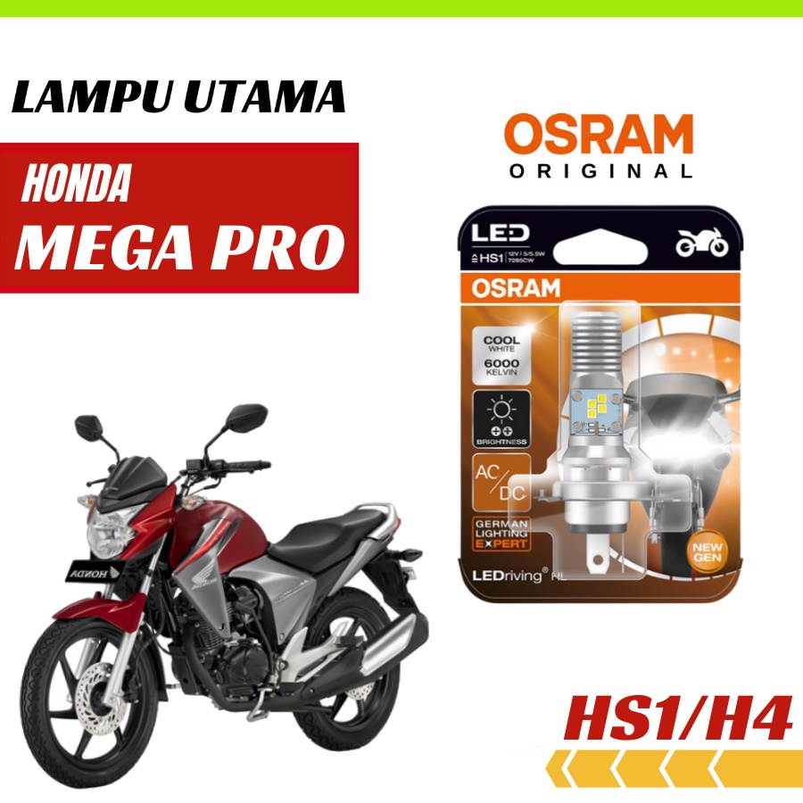 Jual Lampu LED Motor Mega Pro 2010-2012 Original Osram H4 Kaki 3 ...