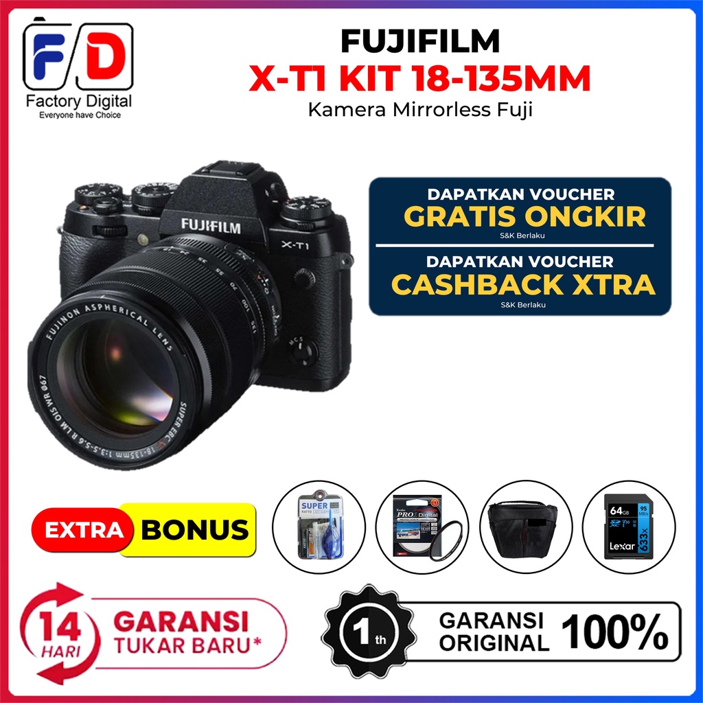 Jual Kamera Fujifilm X-T1 Fuji XT1 Kit 18-135mm Mirrorless Camera ...