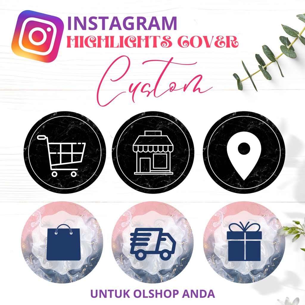 Jual CUSTOM HIGHLIGHT DESIGN INSTAGRAM - INSTAGRAM HIGHLIGHT COVER ...