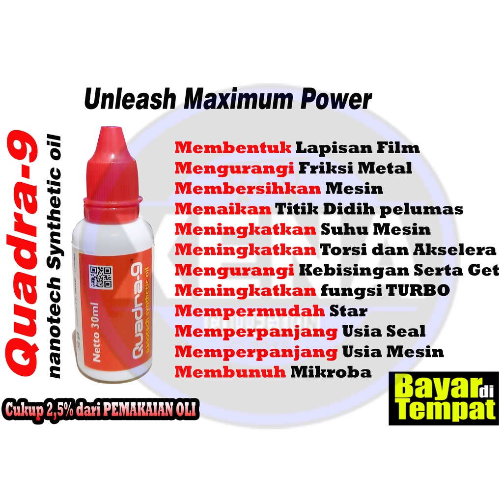 Jual Quadra-9 oil synthetic nano energizer nano Memperbaiki, Merawat Mesin motor / Quadra-9 oil ...