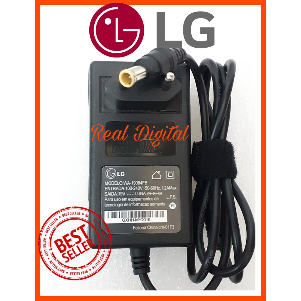 Jual ORIGINAL ADAPTOR MONITOR TV LCD LCD LG 19V-0,8A ADS ADP | Shopee ...
