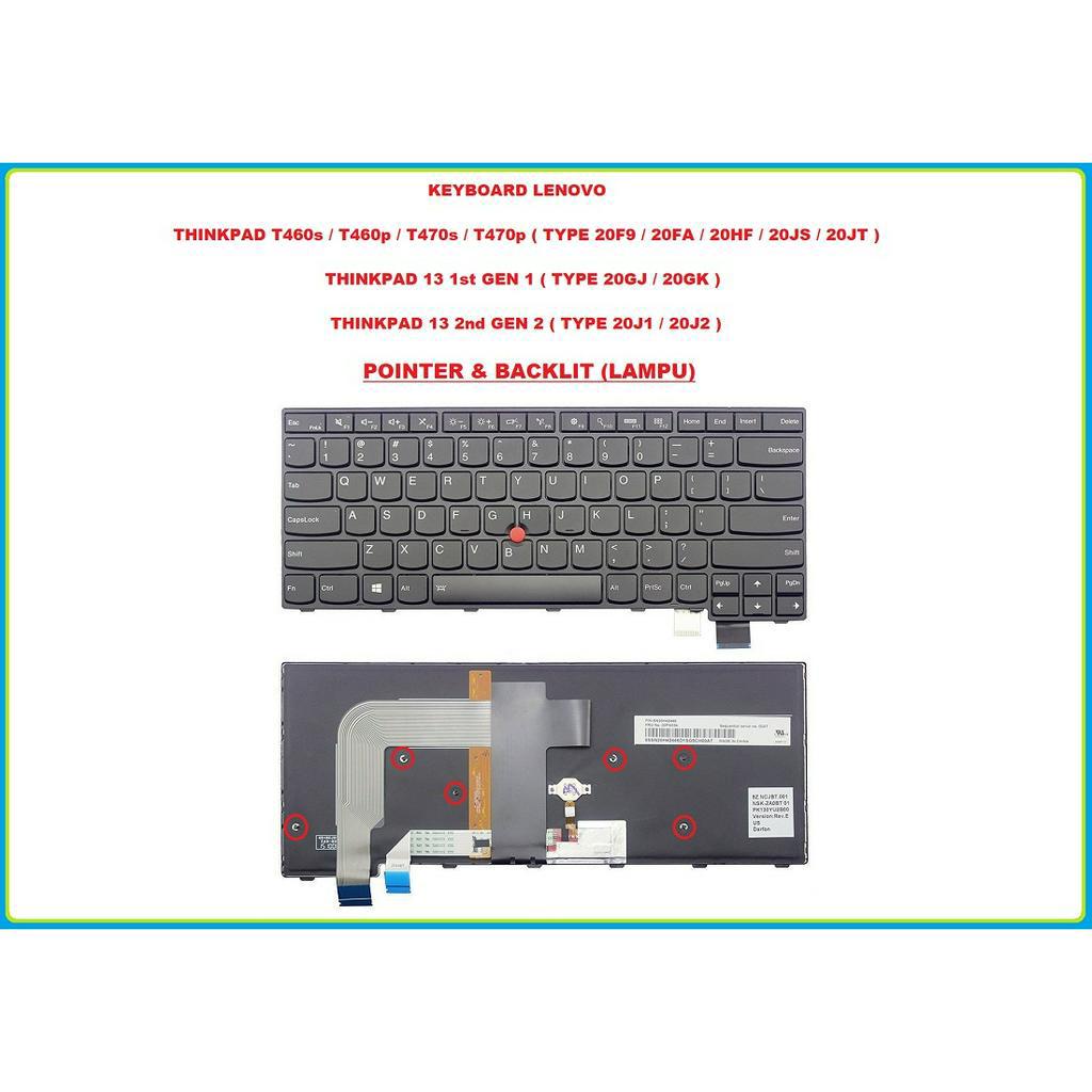 Jual Keyboard Lenovo Thinkpad T460s T460p T470s T470p 20F9 20FA 20HF ...
