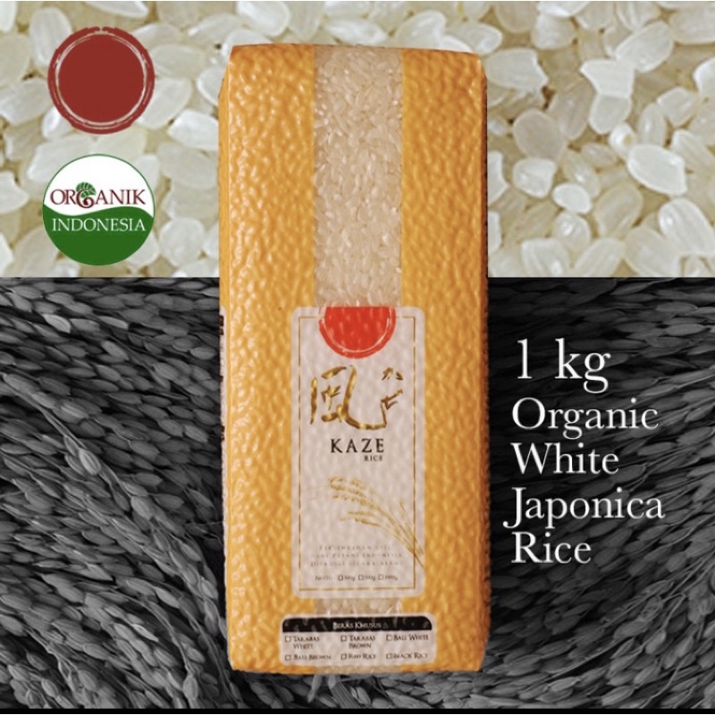 Jual kaze organic white japonica rice rendah karbohidrat nil sugar 1kg ...