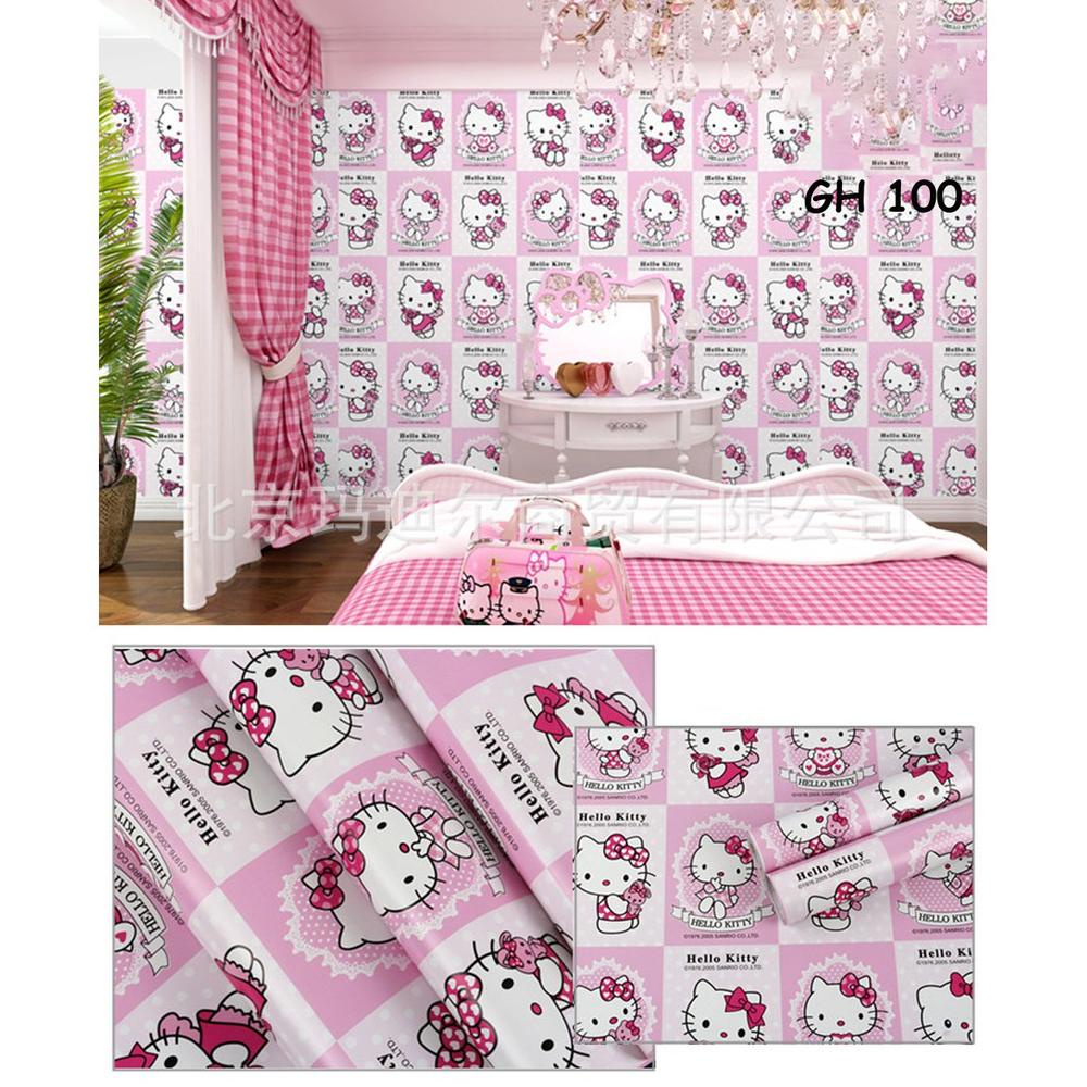 Jual Wallpaper Dinding Kamar Tidur Anak Motif Hello Kitty Doraemon Wallpaper Dinding Ukuran 45 ...