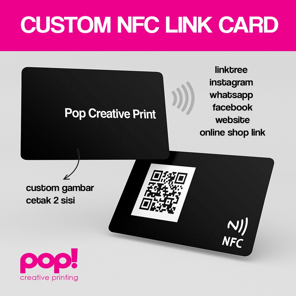 Jual Kartu NFC Kartu Nama Pintar Smart Card Custom Link Business Card ...