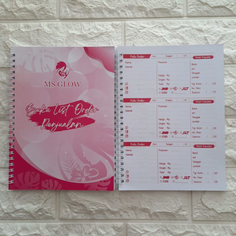 Jual Buku list order olshop MS GLOW / buku jualan / buku catatan ...