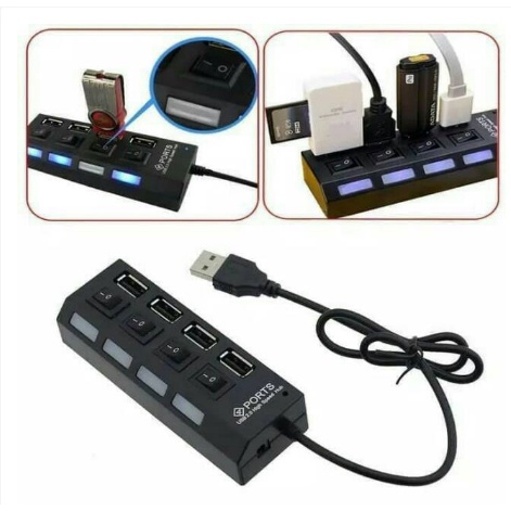 Jual USB HUB 4 PORT ON OFF - USB HUB 4 PORT ON OFF - USB HUB 4 PORT SAKLAR | Shopee Indonesia