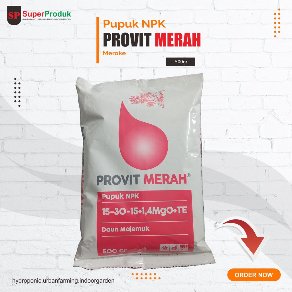 Jual Pupuk NPK Provit Merah Meroke 500gr | Shopee Indonesia