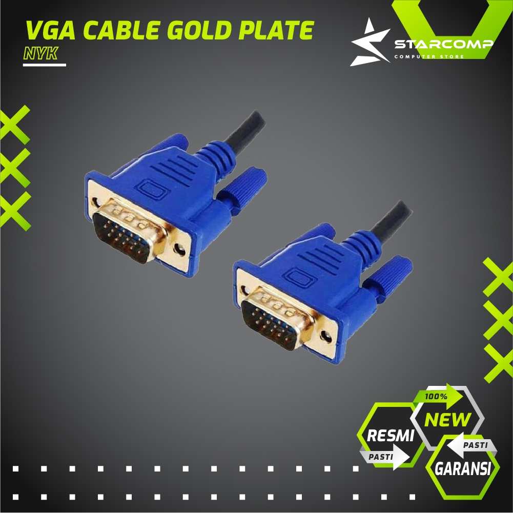 Jual Kabel VGA Gold Plate NYK 10m 15m 20m 25m | Shopee Indonesia