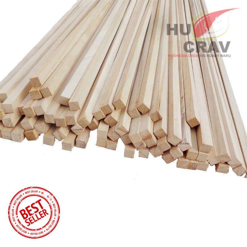 Jual Balsa Stik 100 cm Balsa Stick Wood Maket Bahan Jembatan BRIDGE ...