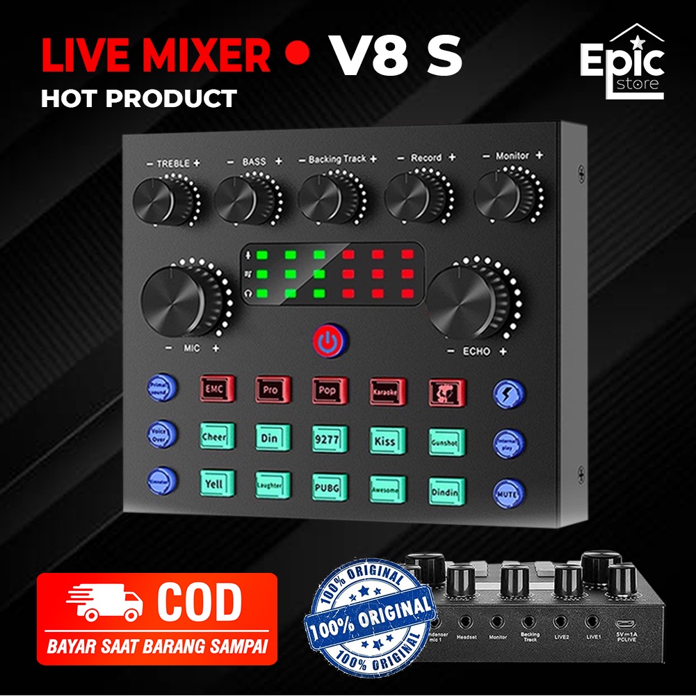 Jual (ORIGINAL) V8S SoundCard Bluetooth Audio Usb Live External | Shopee Indonesia