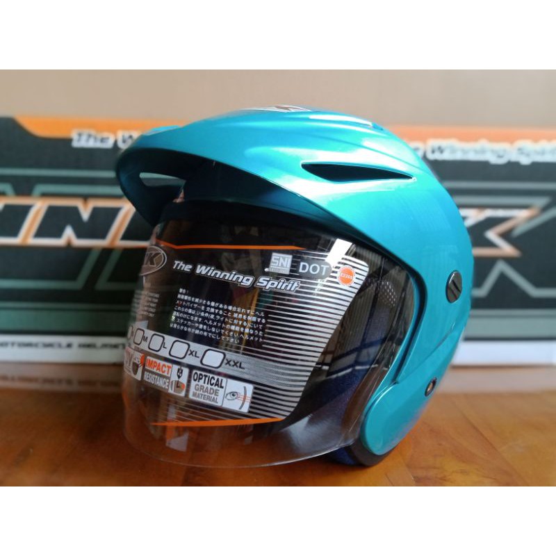 Jual HELM INK HALF FACE INK CX 22 SOLID ICE BLUE HELM ORIGINAL | Shopee ...