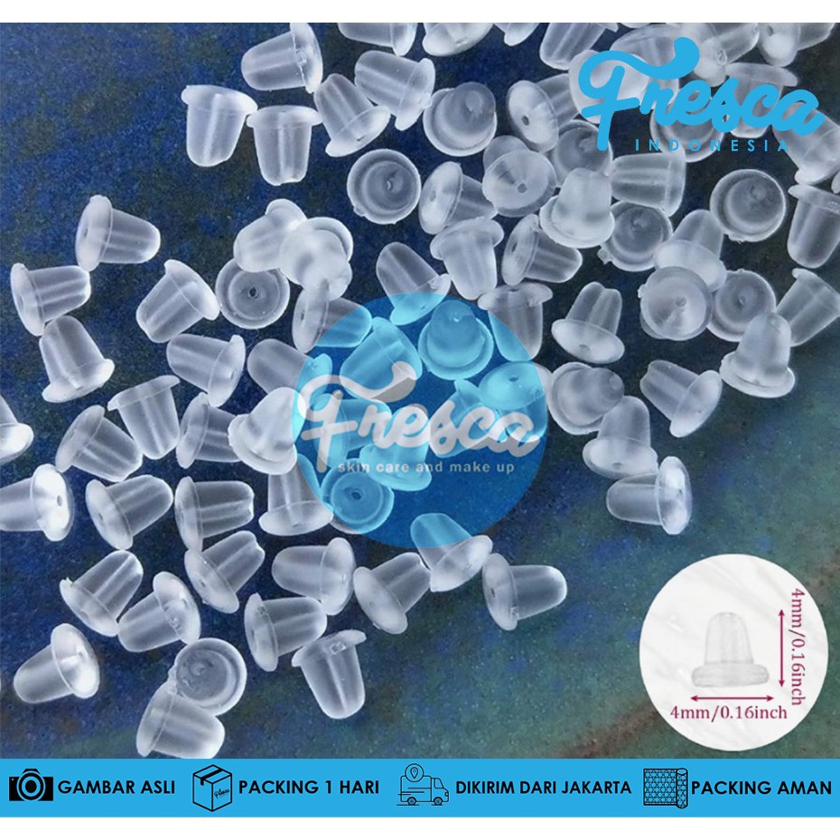Jual PENYUMBAT ANTING BAHAN KARET HALUS BANTALAN ANTING KARET TINDIK (1 ...