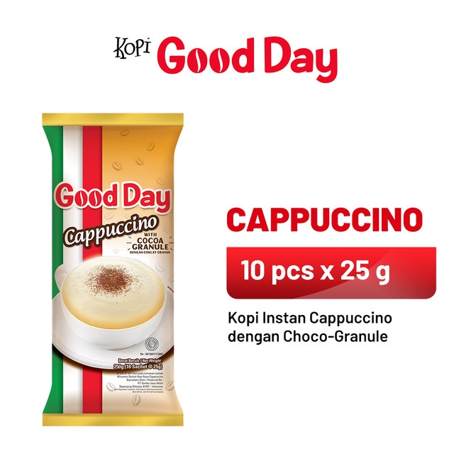 Jual GOOD DAY Cappuccino 1 Renteng (10 x 25 gr) | Shopee Indonesia
