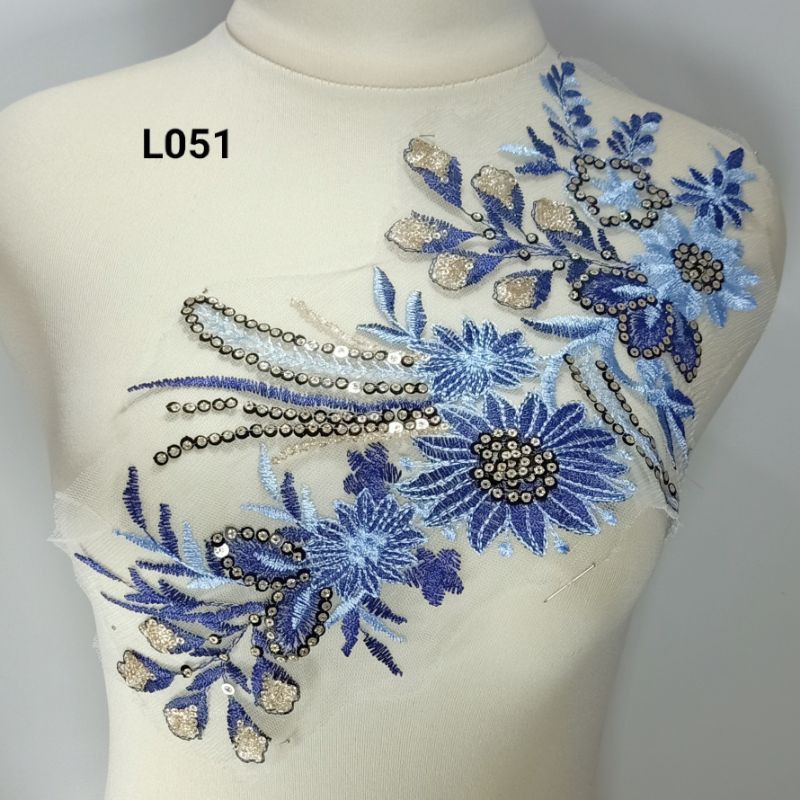 Jual Lace bordir Bunga import L051 | Shopee Indonesia