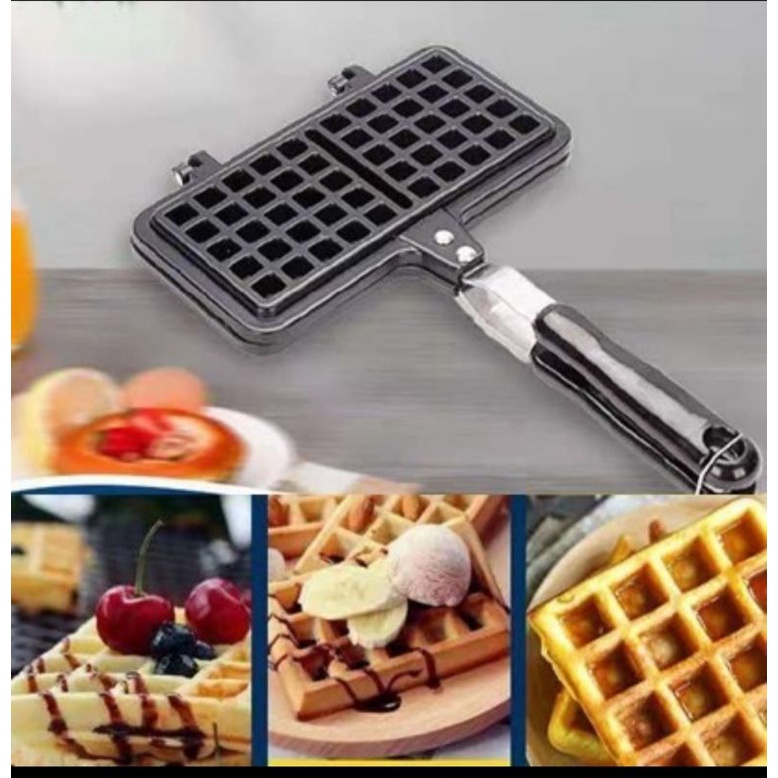 Jual cetakan kue waffle panggang belgian waffle maker cruffle croffle ...