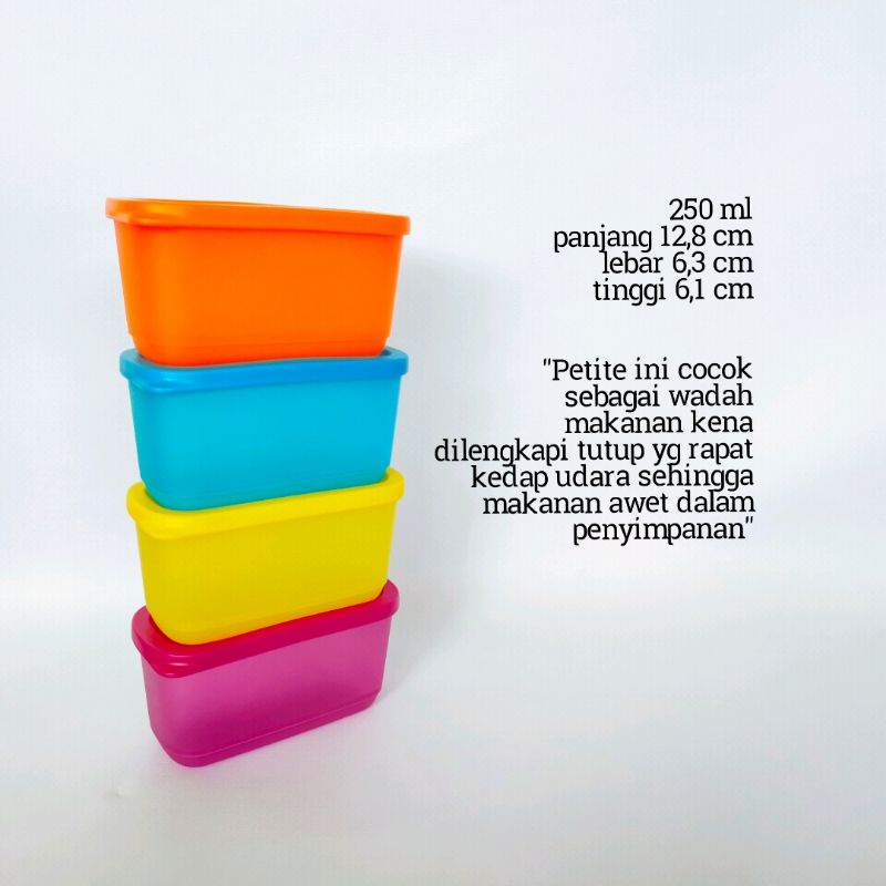 Jual Tupperware Petite Square ECER 1pc warna acak PERSEGI PANJANG ...