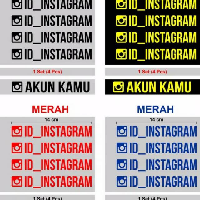 Jual Stiker custom id instagram cutting sticker | Shopee Indonesia