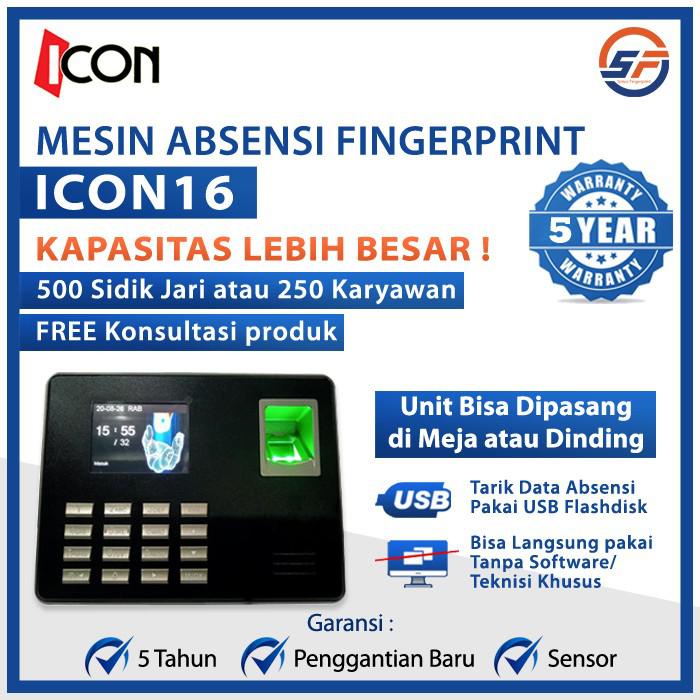 Jual MESIN ABSEN ICON 16 MESIN ABSEN SIDIK JARI SEPERTI MESIN ABSEN A3 ...