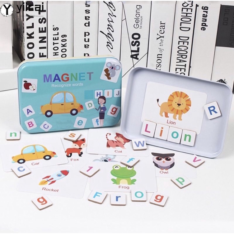 Jual [MA]puzzle magnet abjad/alphabet magnet toys/belajar abjad/belajar ...