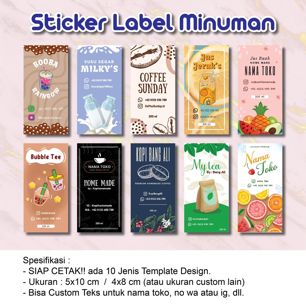 Jual Stiker Label Produk Minuman Ekonomis - Bahan Stiker Chromo ...