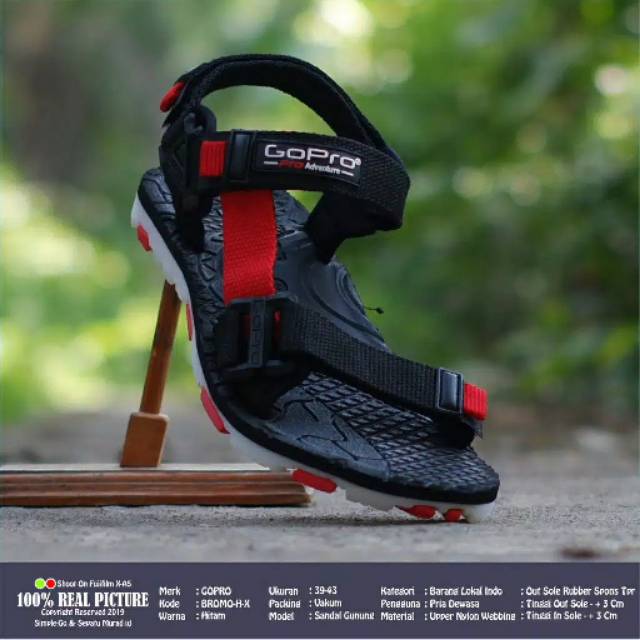 Jual Sandal Gunung Pria GoPro Sandal hiking Sandal travelling | Shopee ...