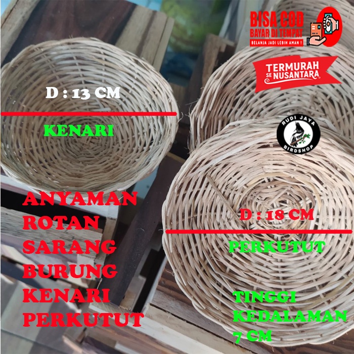 Jual SARANG ROTAN SUSUH MANGKOK KECIL BURUNG KENARI FINCH TEMPAT ...