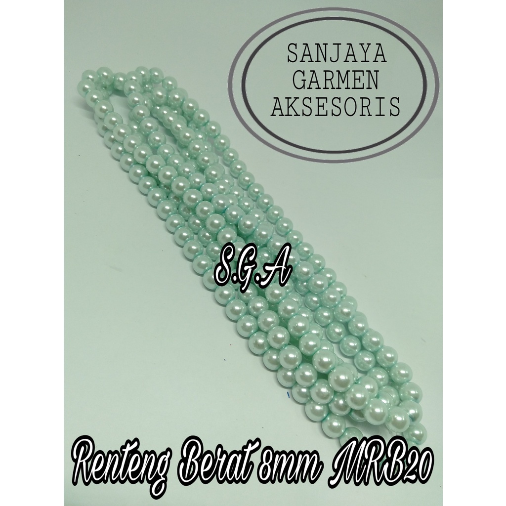 Jual Mutiara Sintetis Berat / Mutsin 8mm / Mutiara Renteng Bulat / Mutiara Berat / Mote Renteng ...
