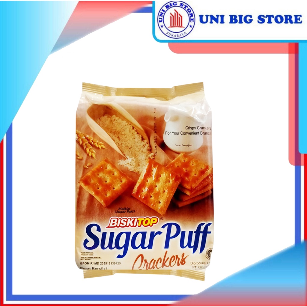 Jual Biskitop Sugar Puff Crackers 280 gr Kue Gabin Gaben Manis Gula ...