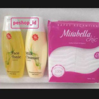 Jual Paket viva lemon milk cleanser + tonic 100ml kapas mirabella ...