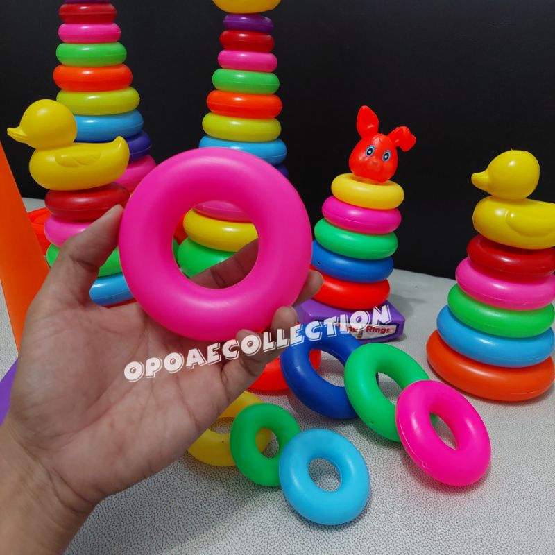 Jual Aneka Mainan Edukasi puzzel Ring Donat Cincin Tumpuk - DONAT RING ...