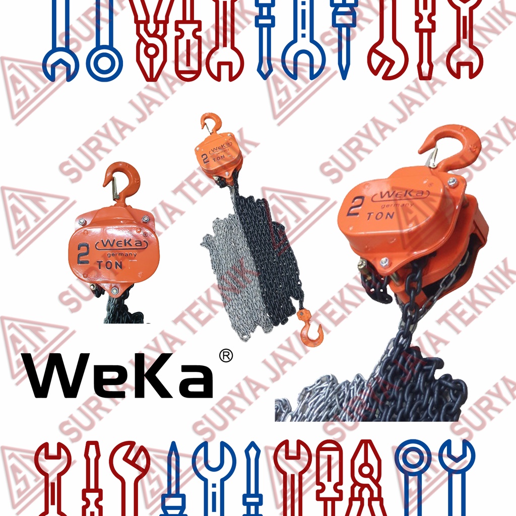 Jual WEKA Takel Model Vital 3Ton x 5mtr / Heavy Duty Chain Block ...