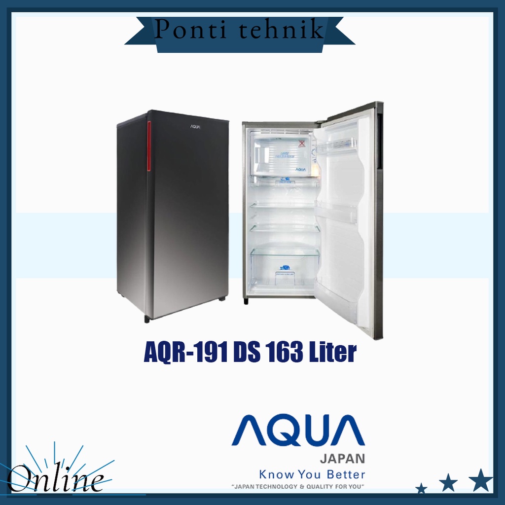 Jual KULKAS AQUA JAPAN AQR-D191 DS 1 PINTU | Shopee Indonesia