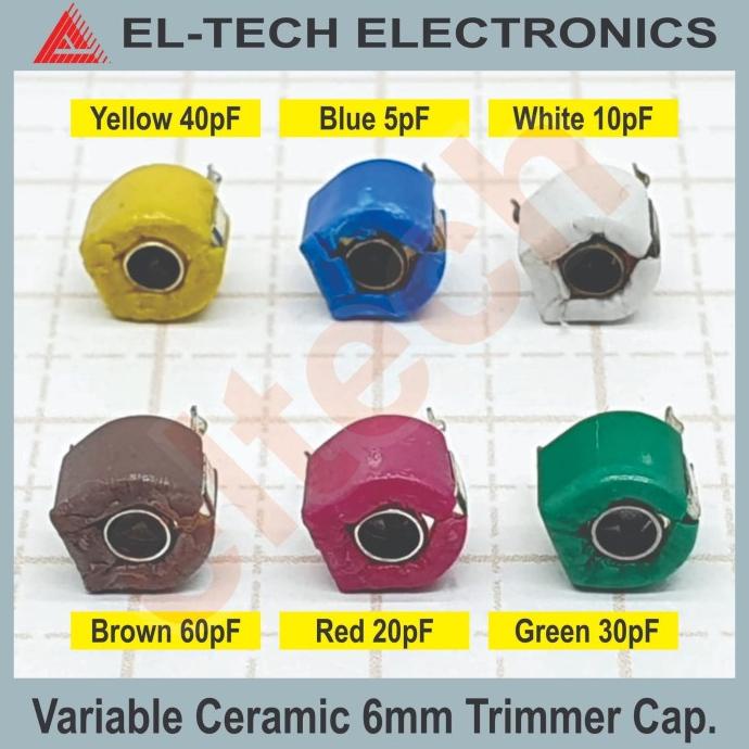 Jual 60pF 60 pF Pico Farad Trimmer Variable Capacitor Kapasitor Brown ...