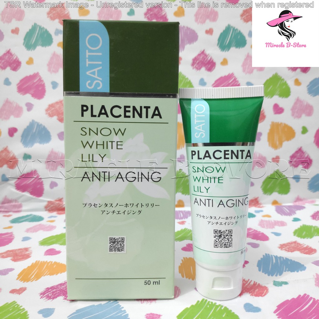 Jual SATTO PLACENTA SNOW WHITE LILY ANTI AGING 50 ML | Shopee Indonesia