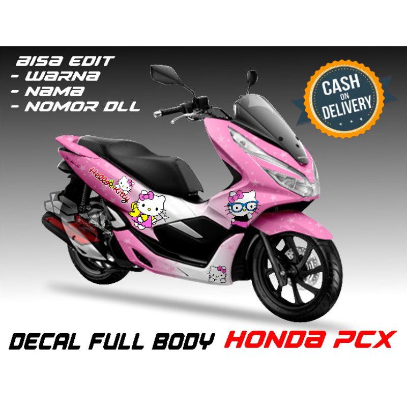 Jual sticker - decal full body Honda pcx hello kitty | Shopee Indonesia
