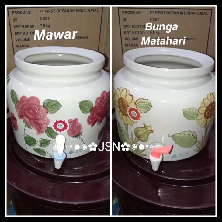 Jual Guci /Galon Air Keramik Motif Merk Trisensa | Shopee Indonesia