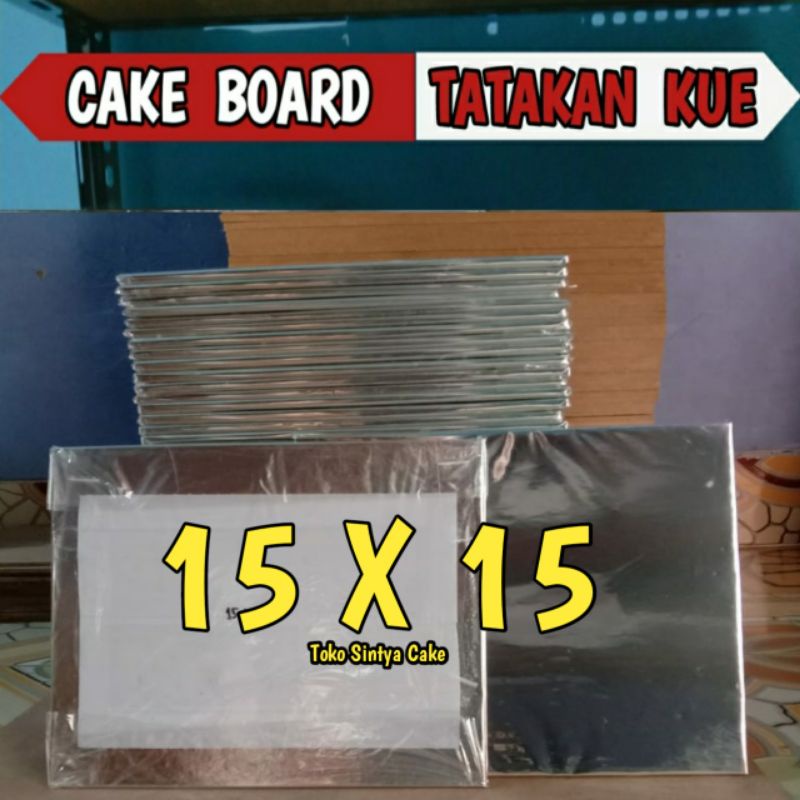 Jual Tatakan Kue tart 15x15 cm / Alas Kue Ulang Tahun / Cake Board ...