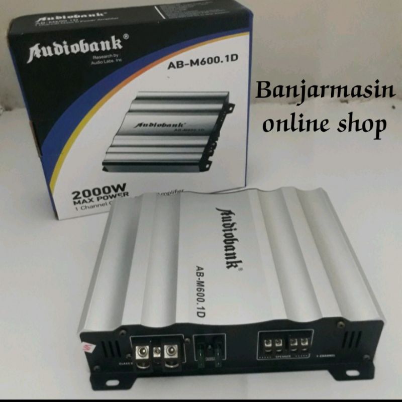 Jual Power Monoblock Audiobank AB-M600.1D 2000W 1 channel class D Bonos kabel RCA 5M | Shopee ...